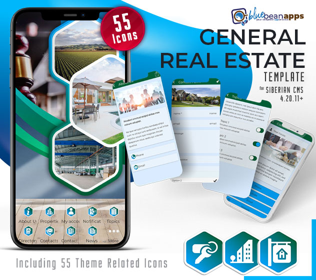 General Real Estate Template with Icons - Siberian CMS, features and ...