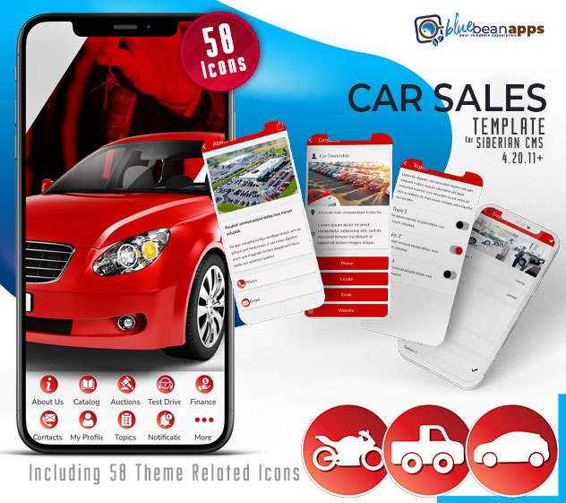 Car Sales Template with Icons - Siberian CMS, features and modules ...