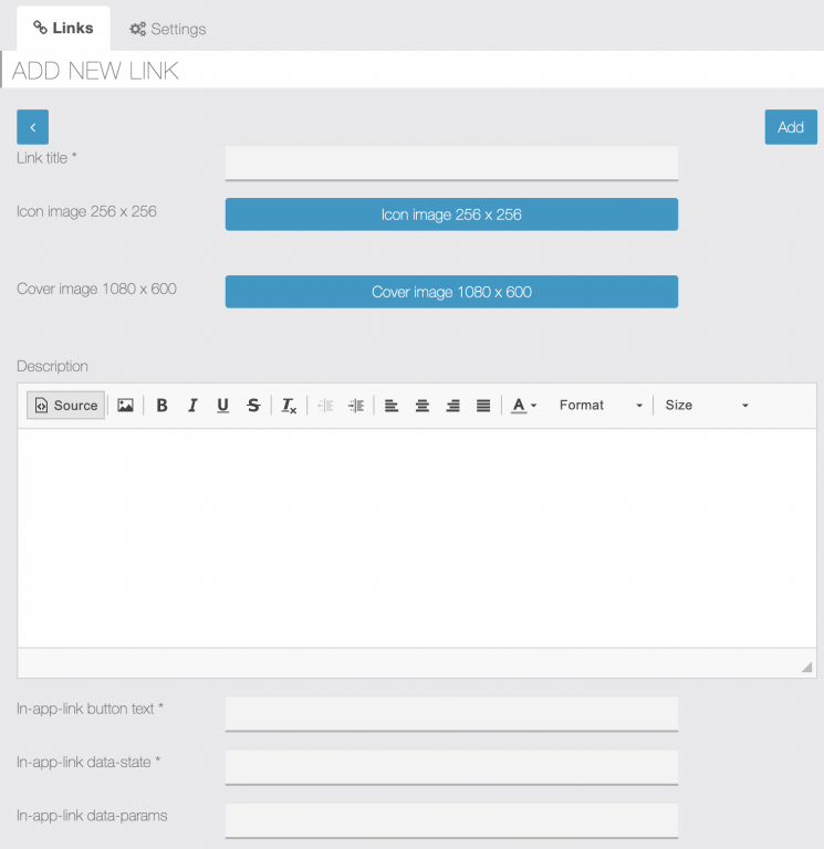 Custom Link module for WebApps - Siberian CMS, features and modules marketplace for app creation