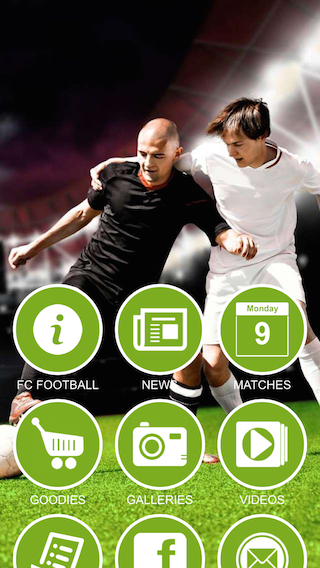 Football Team App Template: Get new templates for your app