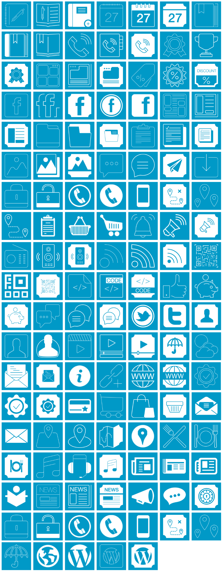 Icon Pack Yappix #1 - Get new layouts for your app with Siberian CMS ...