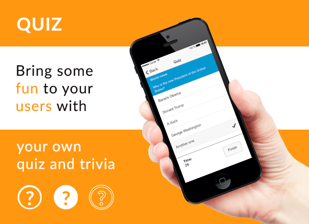 Quiz: Add fun to your apps - Siberian CMS App Maker
