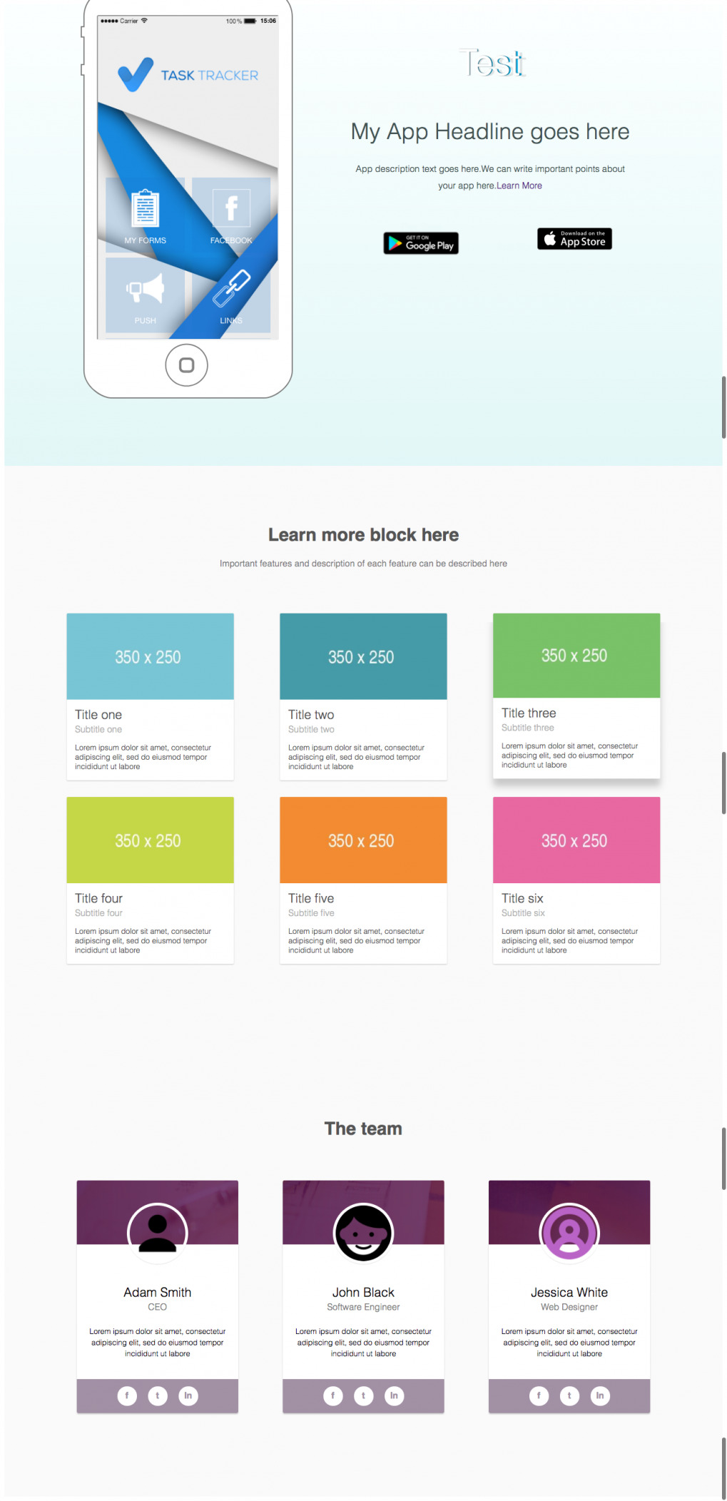Website Builder Module: Create Landing Page for Desktop Visitors