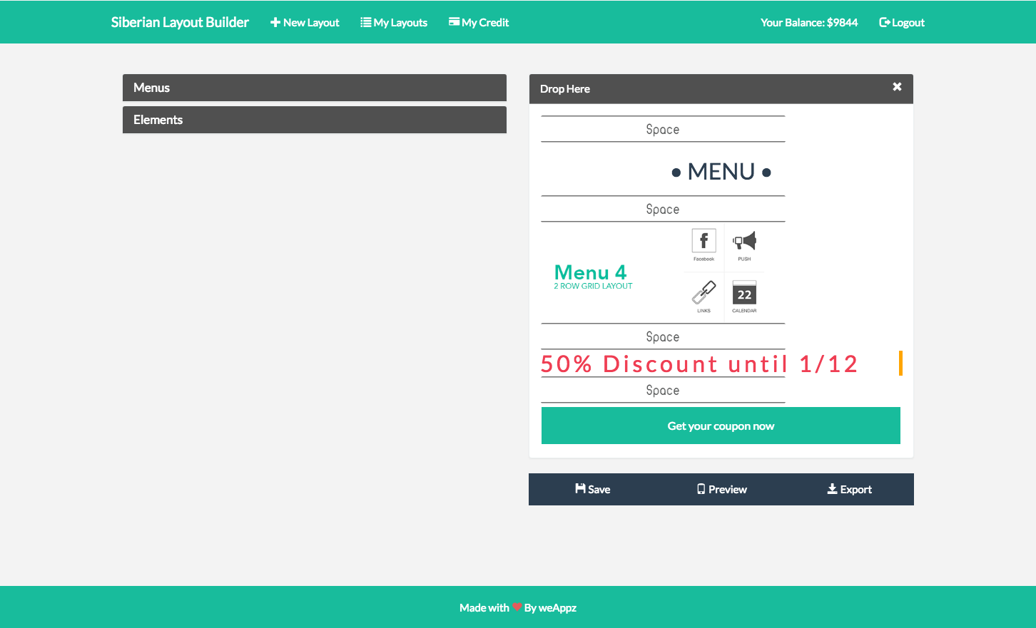 SiberianLayoutBuilder.com - Account topup - Siberian CMS, features and ...