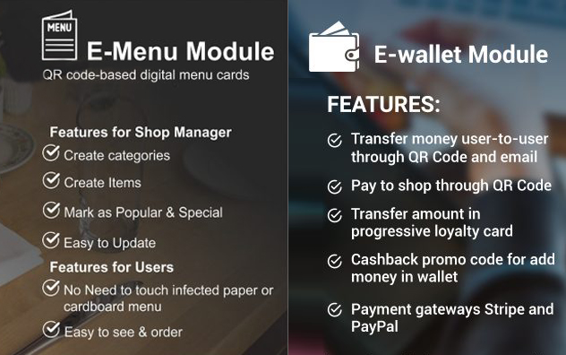 [Bundle] E-menu & E-Wallet - Siberian CMS, features and modules ...
